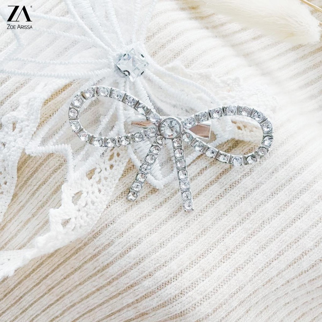Zoe Arissa Pin Ribbon Coquette Brooch Elegant Accessories Brooch Baju Tudung Brooch Murah Baju ...