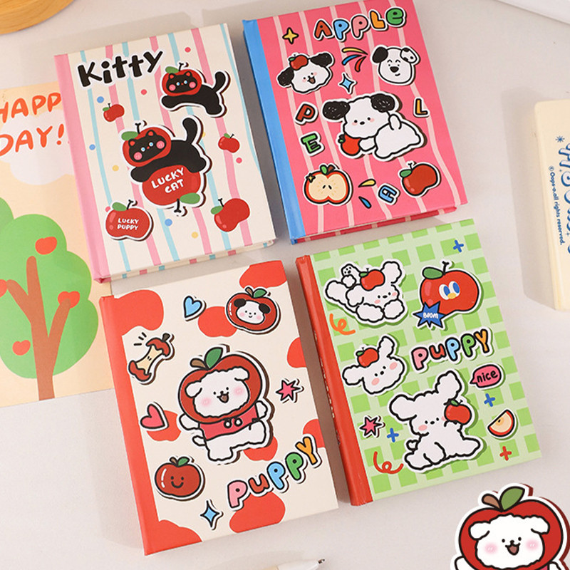 Cartoon Cute Puppy Mini A7 Notebook Large Capacity Thick Paper ...
