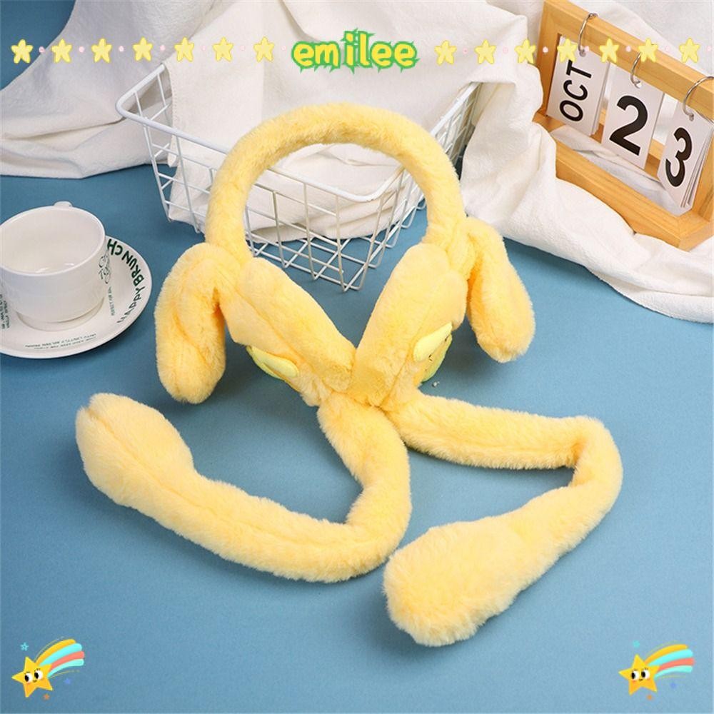 EMIL Kids Ear Warmers, Fluffy Moving Jumping Ears Airbag Earmuffs, Cute ...