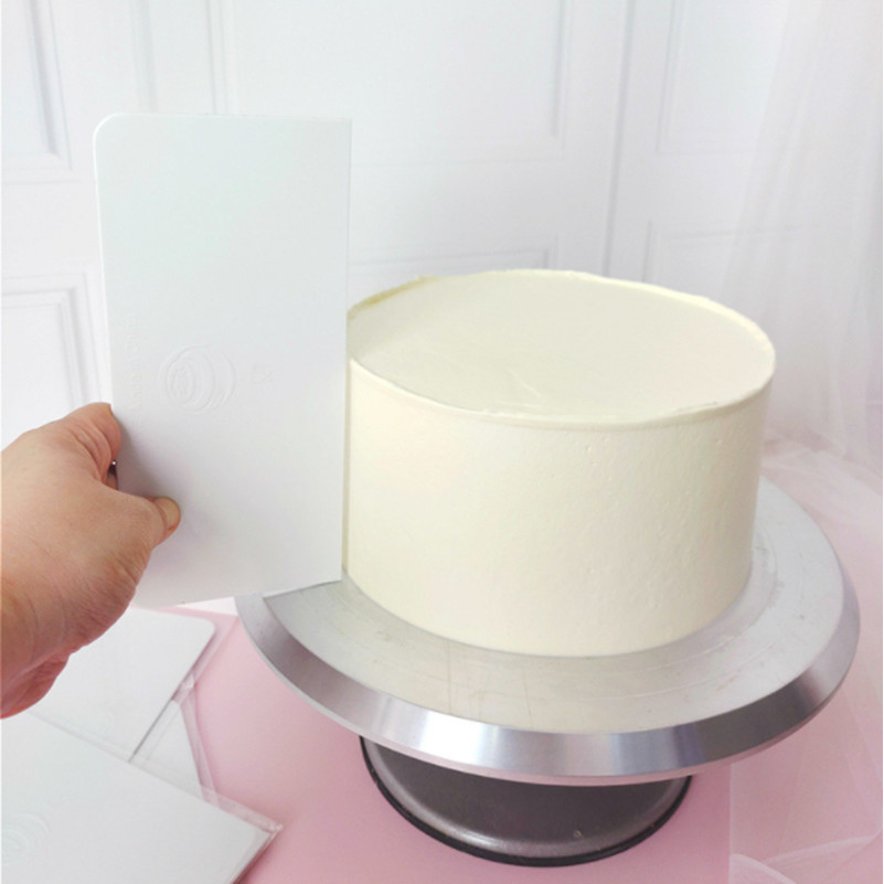 8" Plain Edge Side Buttercream Smooth Cake Spatula Royal Icing Plastic ...