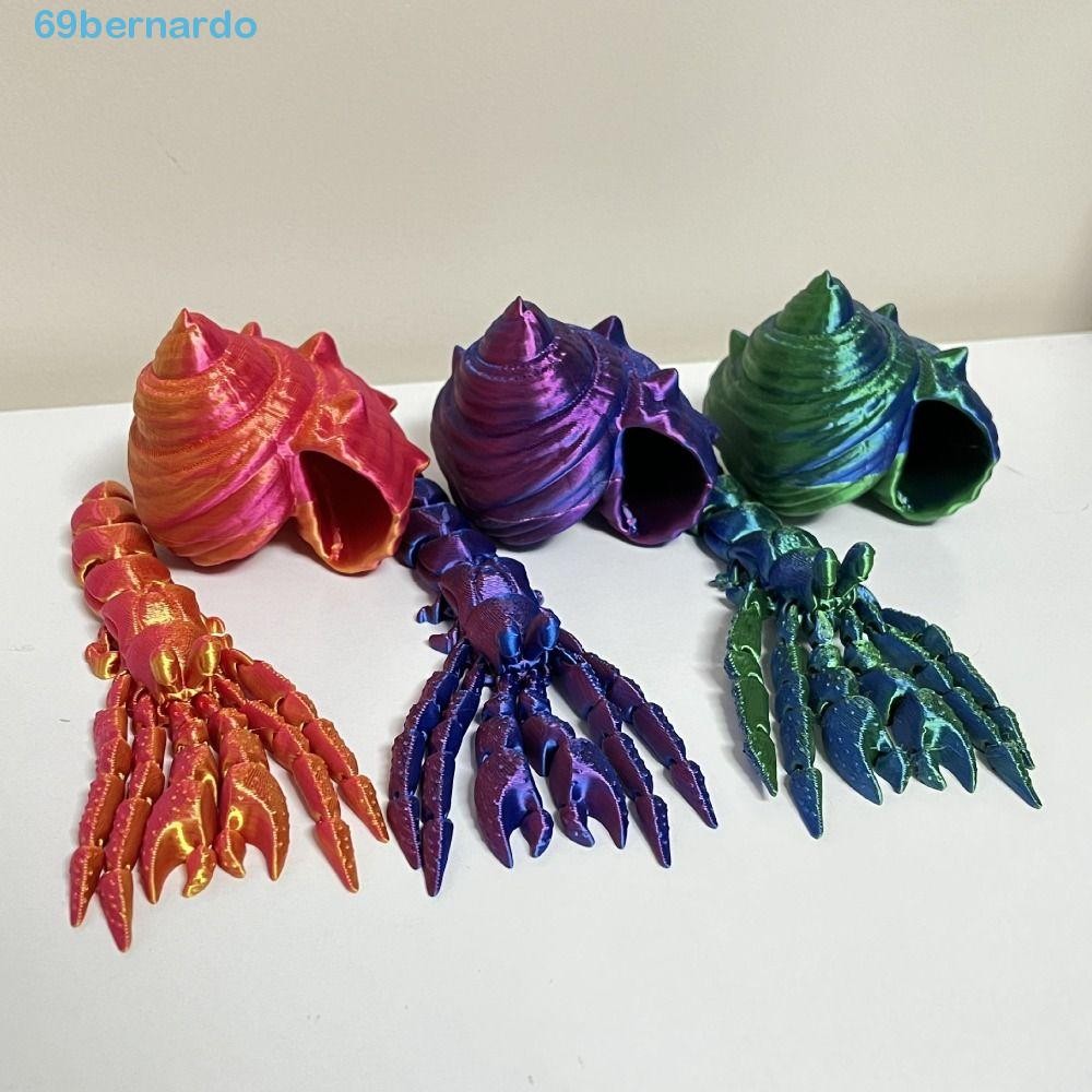 BERNARDO 3D Printed Paguroidea, Conch Shell Removable 3D Printed Hermit ...