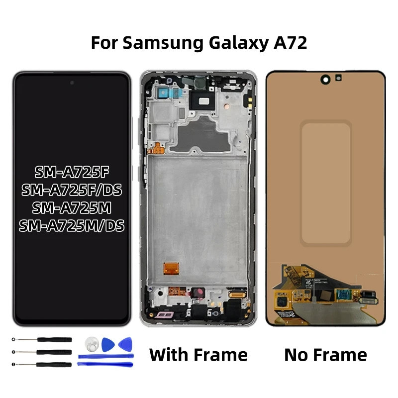 For Samsung Galaxy A72 SM-A725F SM-A725F/DS SM-A725M SM-A725M/DS LCD Display Touch Screen ...