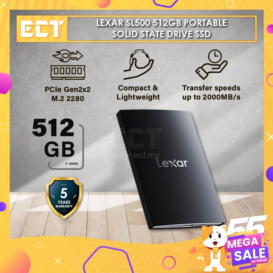 Lexar SL500 512GB / 1TB / 2TB Portable Solid State Drive SSD | Shopee ...
