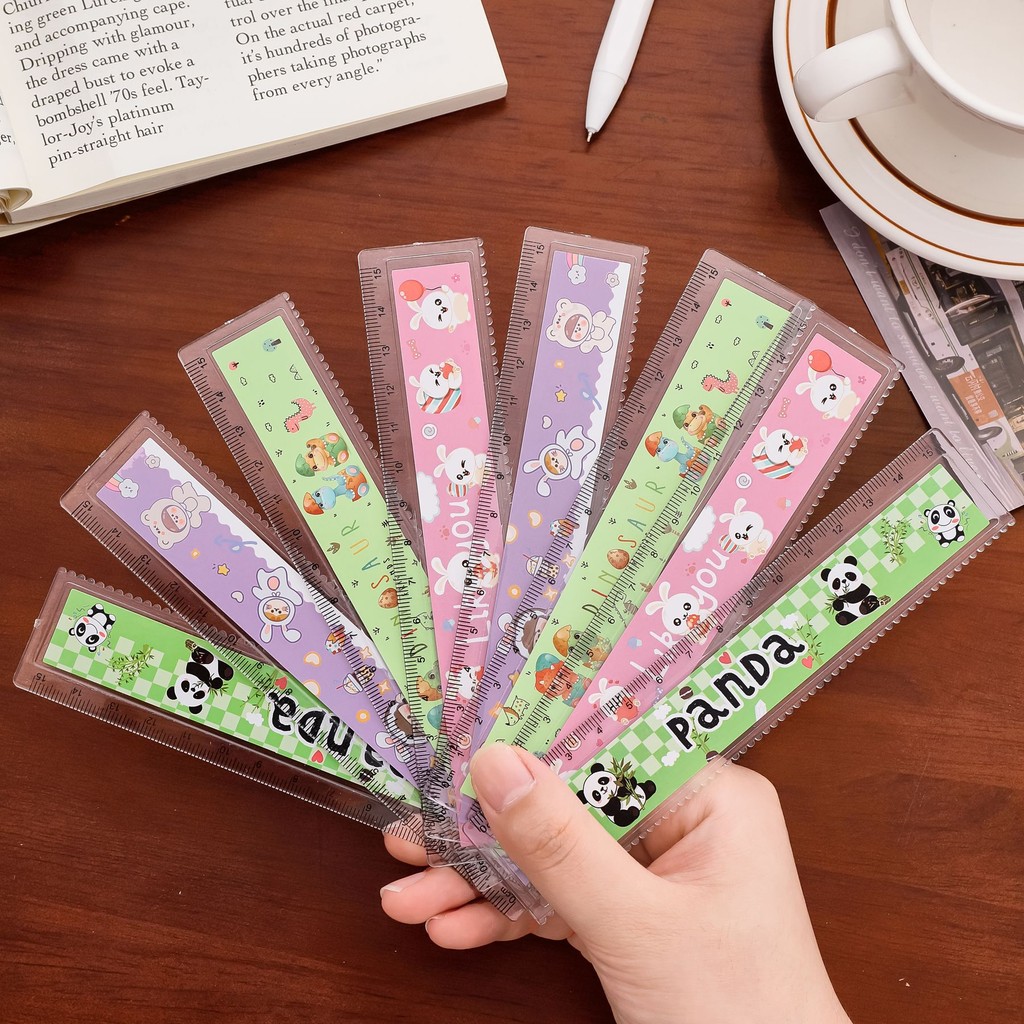 Cartoon Cute Pet Ruler Student 15cm Stationery Drawing Measuring Scale ...