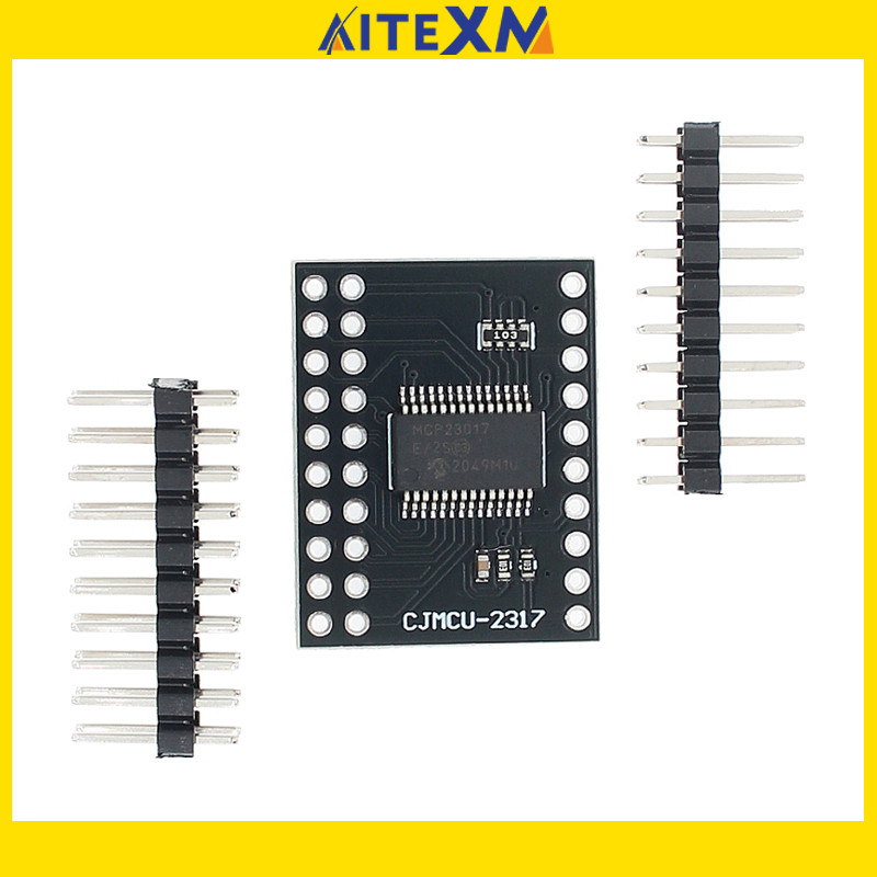 MCP23017 I2C Interface 16bit I/O Extension Module Pin Board IIC to GIPO Converter 25mA1 Drive ...
