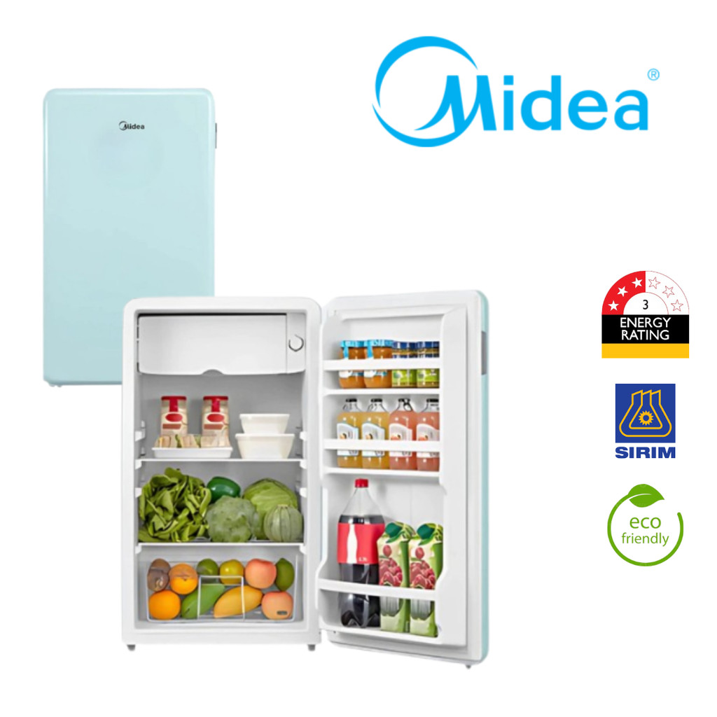Midea 110L 1 Door Mini Refrigerator MDRD143FGD48/Retro Refrigerator 1 ...