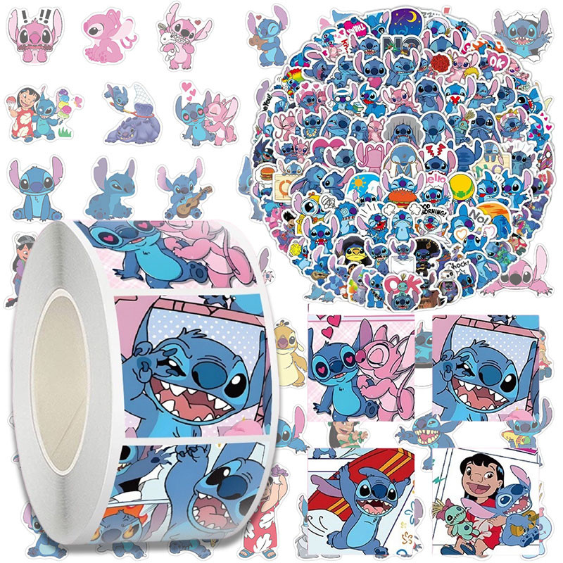 500pcs Stitch Computer Decorative Sticker Stitch and Angel Diy Handbook ...