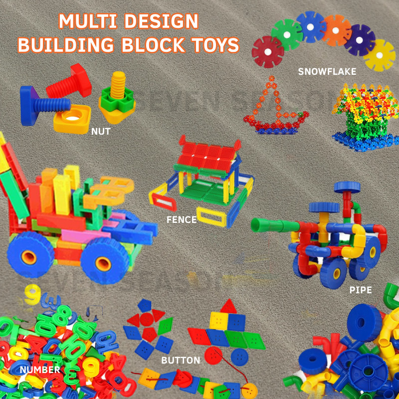 Multi design Block Toys Kids Stacking Toy Pipe Construction Asembling ...