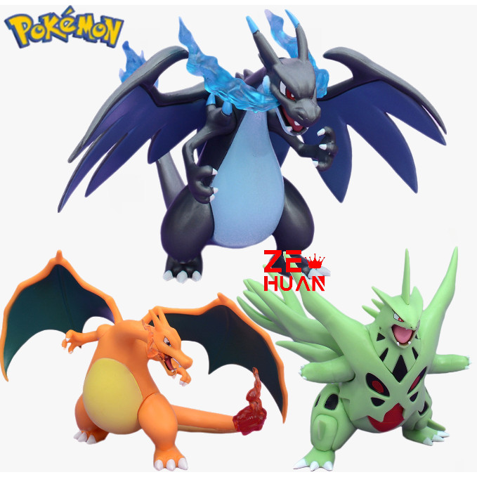 10cm Pokemon Anime mega Charizard X Tyranitar Figure Action Figurine ...