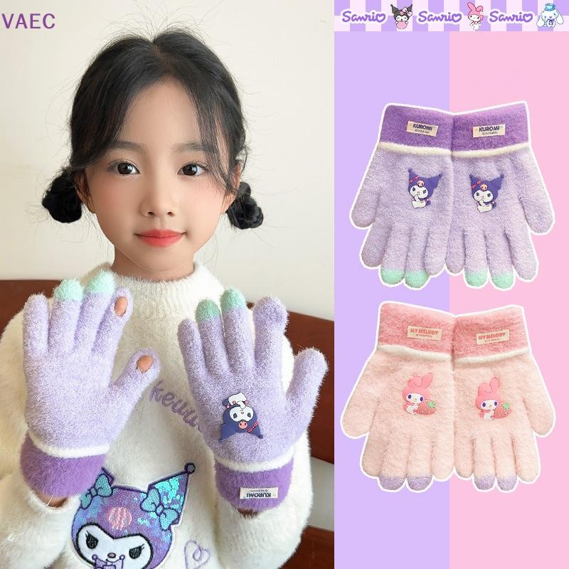 VAEC Kawaii Sanrio Gloves Cartoon Kuromi My Melody Hello Kitty Winter ...