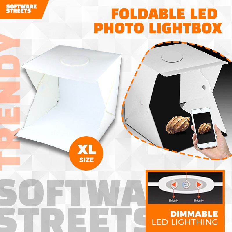 🇲🇾40CM Adjustable LED Photo Studio Button Version With Dual LED ...