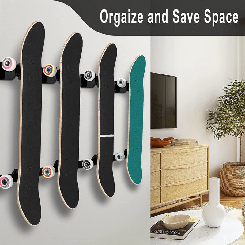 FAUSE Skateboard Rack Wall Mount Skateboard Display Rack Wall Mount ...