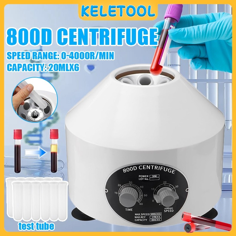 800D 6000rpm timed laboratory centrifuge medical practice supply serum ...