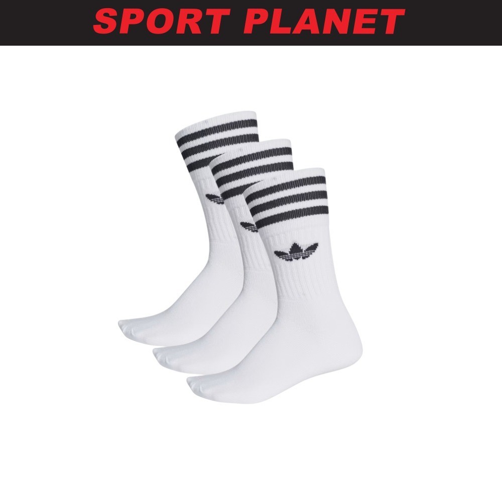adidas Bunga Unisex Solid Crew Sock 3 Pairs accessories (S21489) Sport Planet 33-04 | Shopee ...