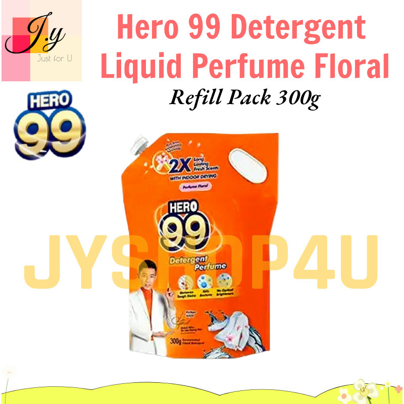 Hero 99 Detergent Liquid Perfume Floral Refill Pack 300g | Shopee Malaysia