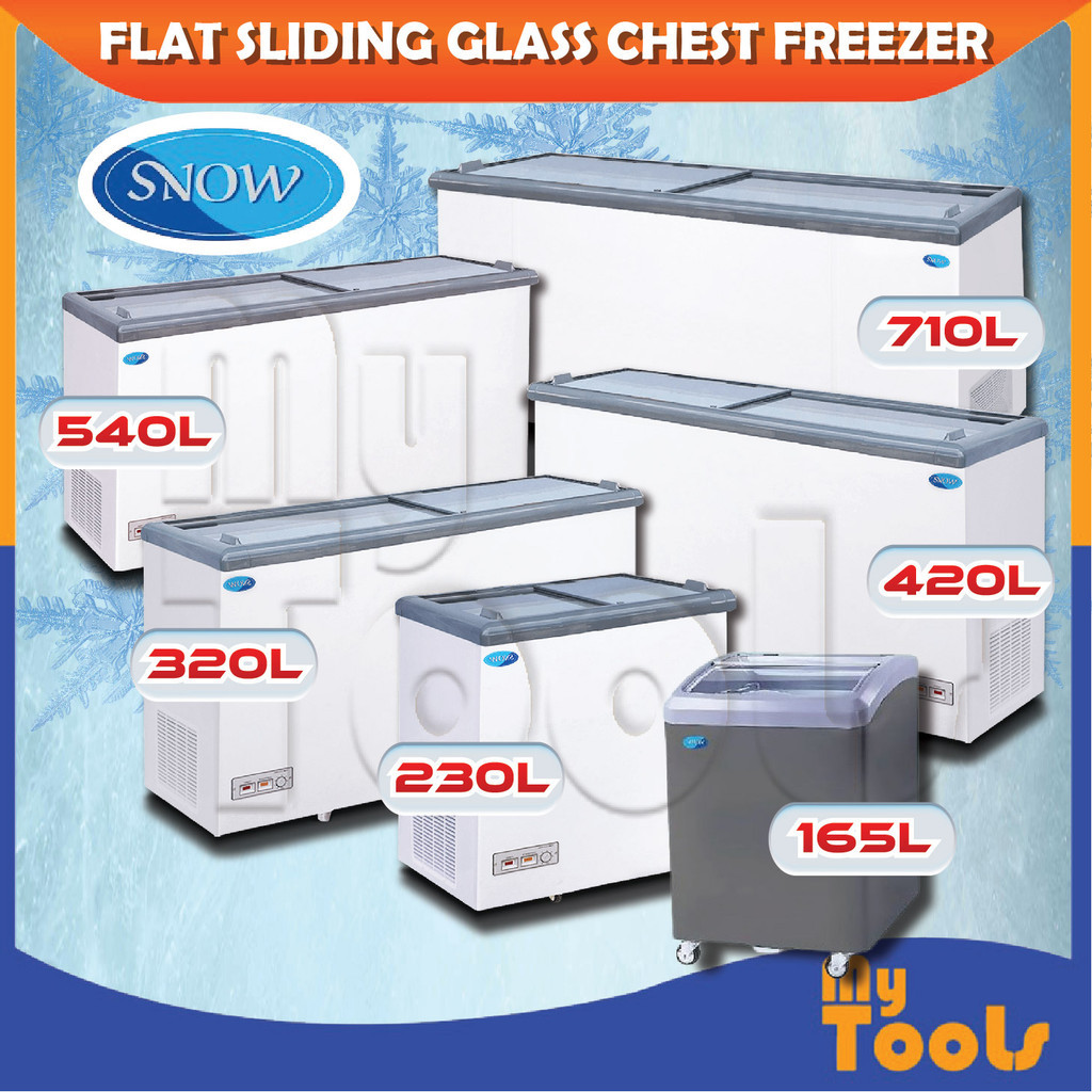 Mytools SNOW Flat Sliding Glass Chest Freezer(Environment Friendly ...