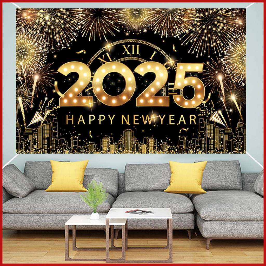 New Year Backdrops for Photoshoot 2025 Firework Decoration Photo Booth ...