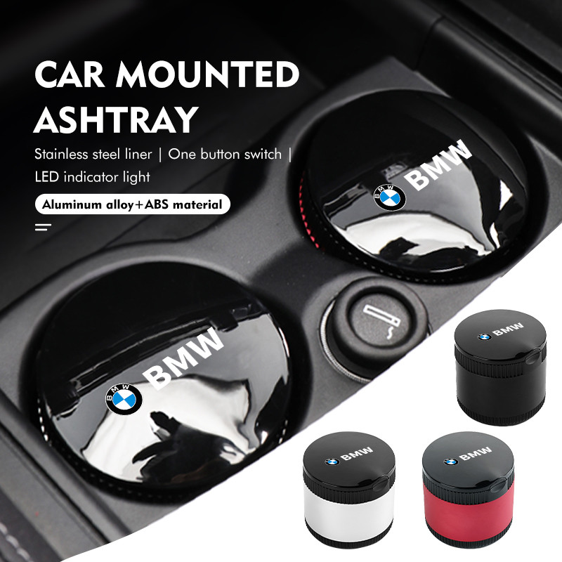 Car Cigarette Ashtray With LED Light Vehicles Interior Accessories For ...