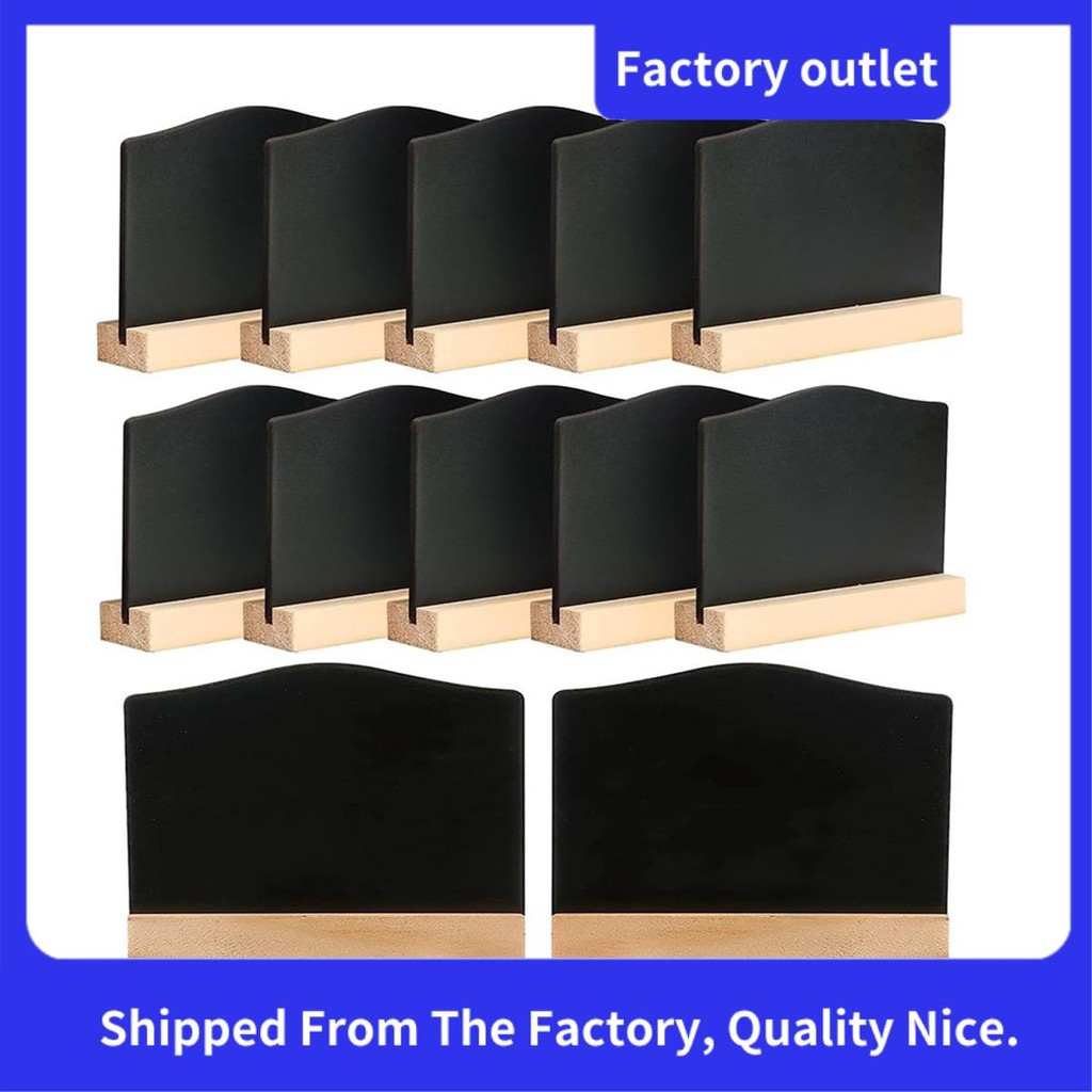 12 Mini Chalkboard with Stand, Small Blackboard Wooden Signs for ...
