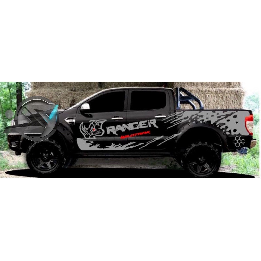 (Ready Stock)S272# Ford Ranger Rhino Style Car Body Vinyl Decal Sticker ...