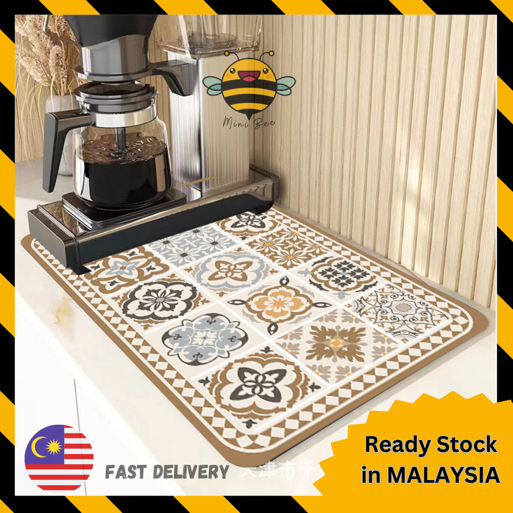 Anti-Slip Mat Water Tableware Basin Sink Water Absorbing Mat Kitchen ...