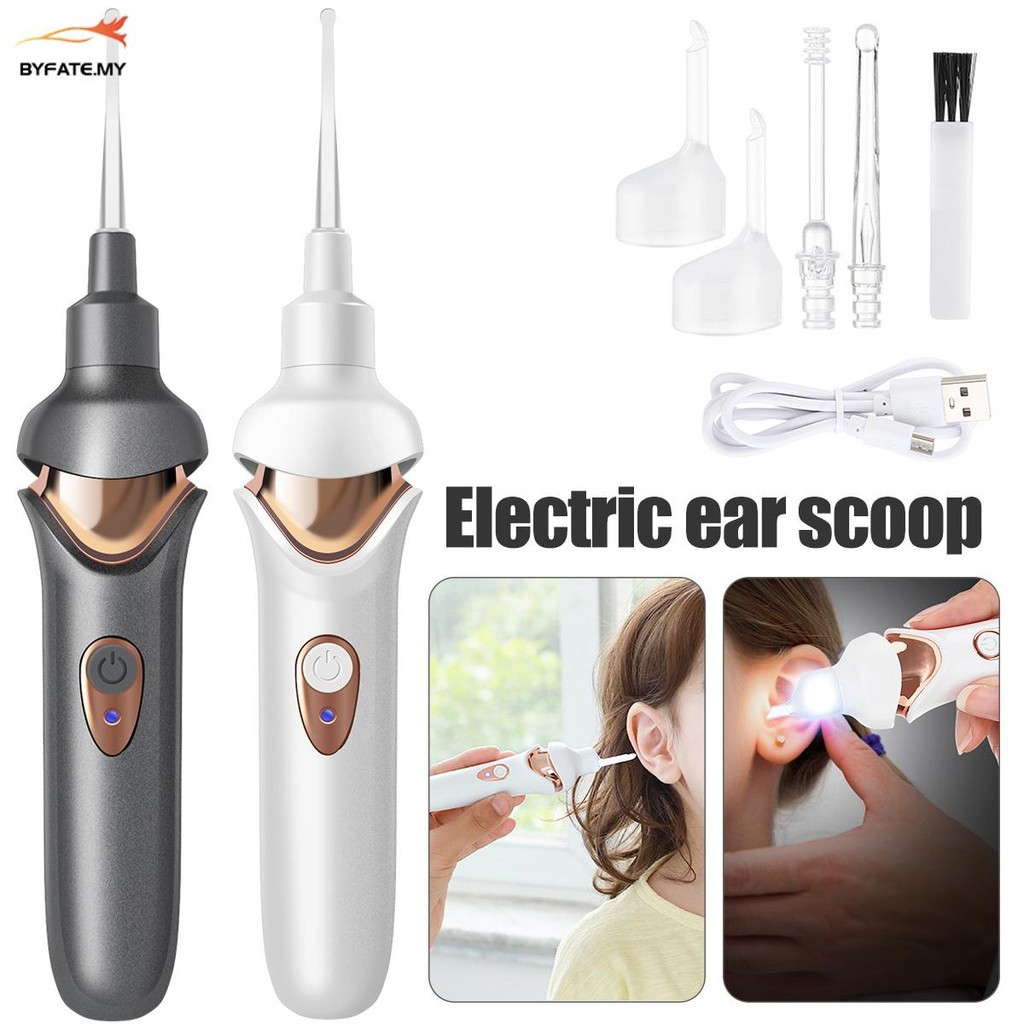 Electric Earwax Removal Kit USB Charging Vacuum Ear Cleaner Vibration Painless Vacuum Ear Wax ...
