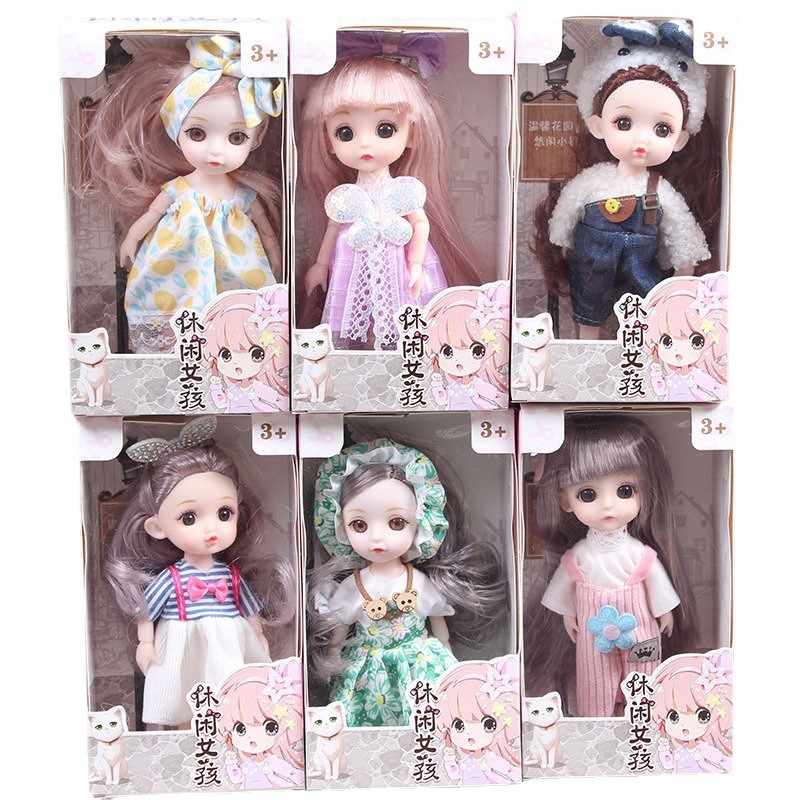 Doll Barbie Doll 6-Inch 13-Joint Girl Doll 17Cm Can Change Clothes ...