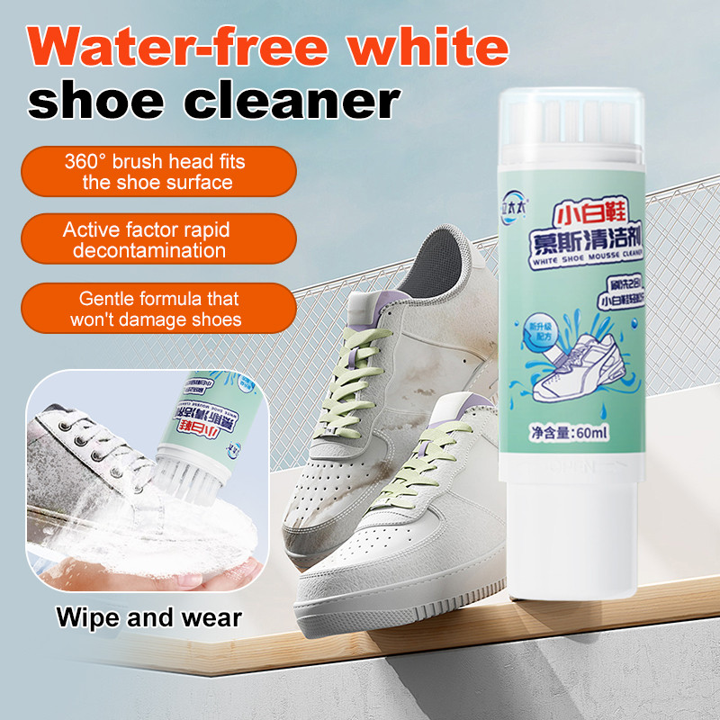 [De-Yellow Fast Stain Removal Whitening] White Shoe Cleaner With Brush ...