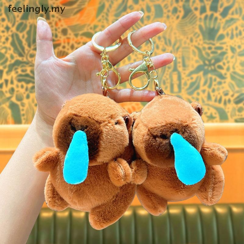 [Hotoy] Capybara Plush Keychain Simulation Capibara Anime Fluffty Toys ...