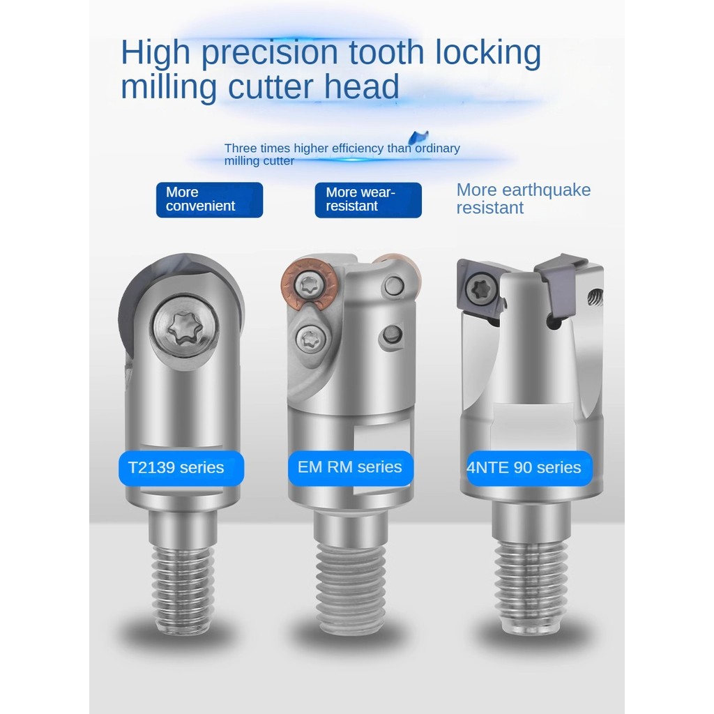 CNC TE90 fast feed locking tooth milling cutter head EMR4R 5R 6R ...