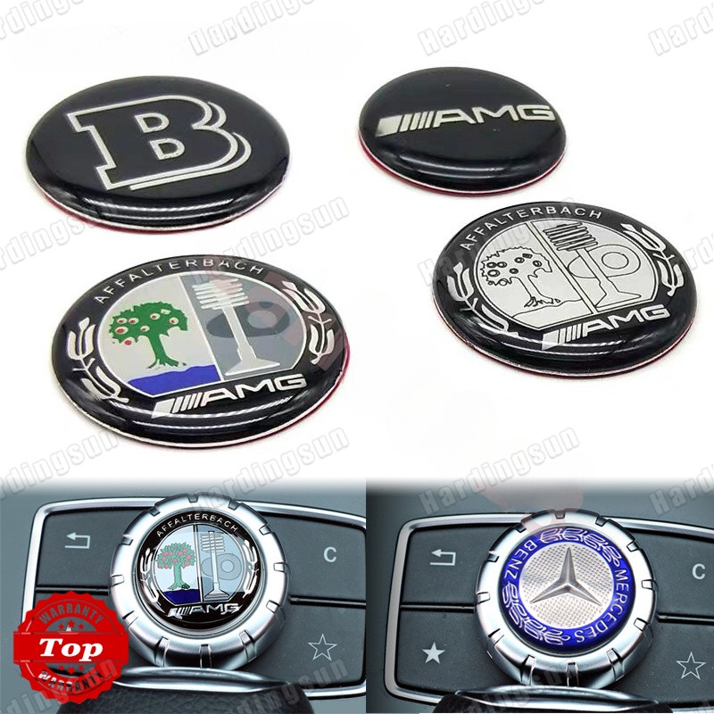 Mercedes-Benz Brabus AMG Apple Tree Interior Center Console Button Sticker & Steering Wheel Logo ...