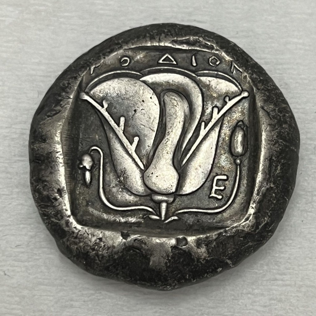 Thick Ancient Greek Zeus Coin, Flower Vine Head, Handmade Co厚重古希腊 宙斯硬币 ...