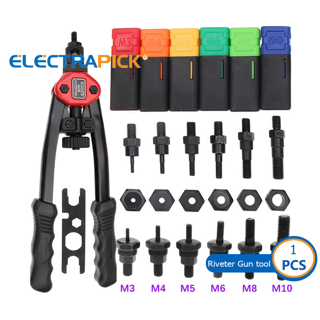 BT-605 Riveter Gun tool Hand Insert Rivet Nut Tool Manual Mandrels M3 ...