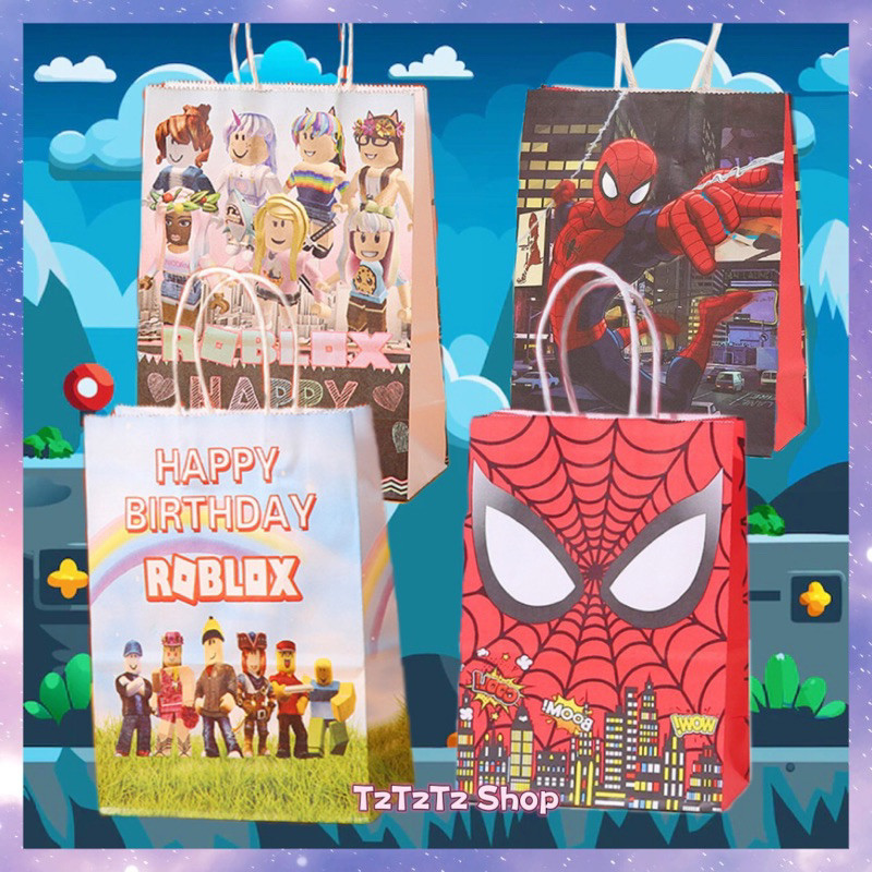Ready stock Roblox Girl Boy Marvel Spiderman comic Minecraft birthday ...