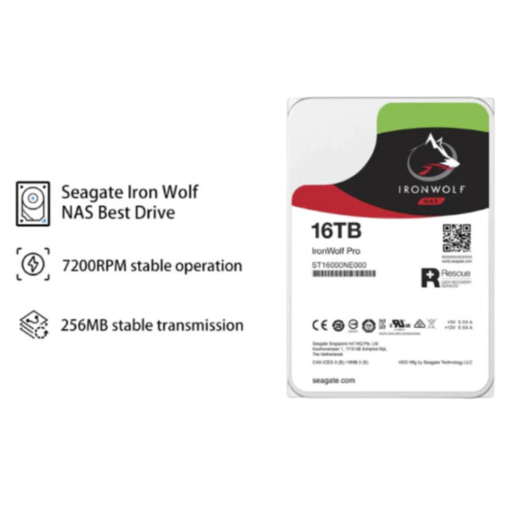 seagate ironwolf pro 16TB Hard Drive 3.5 Internal SATA 7200 RPM ...