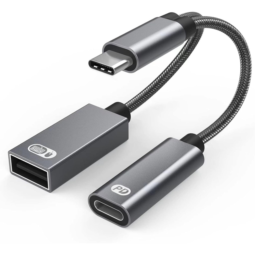 USB C to USB Adapter OTG and Charger Cable,2 in 1 USB-C Splitter with ...