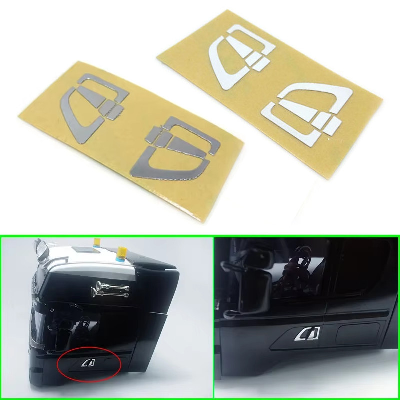 Metal Door Handle Sticker for 1/14 Tamiya RC Truck SCANIA R470 R620 Diy ...