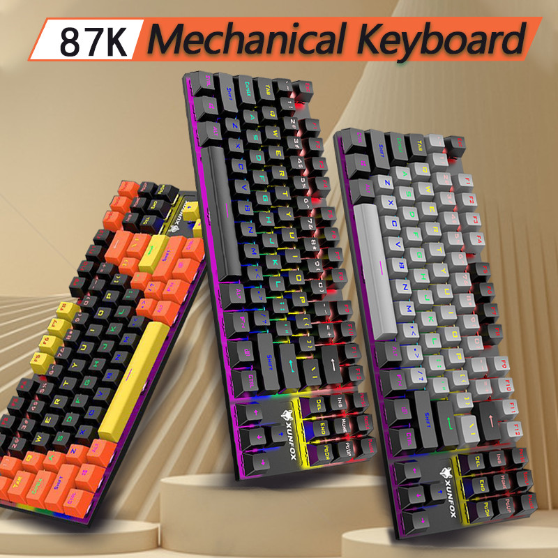 Keyboard Mechanical 60%-full Keys Gaming Keyboard Wired Typewriting Hot ...