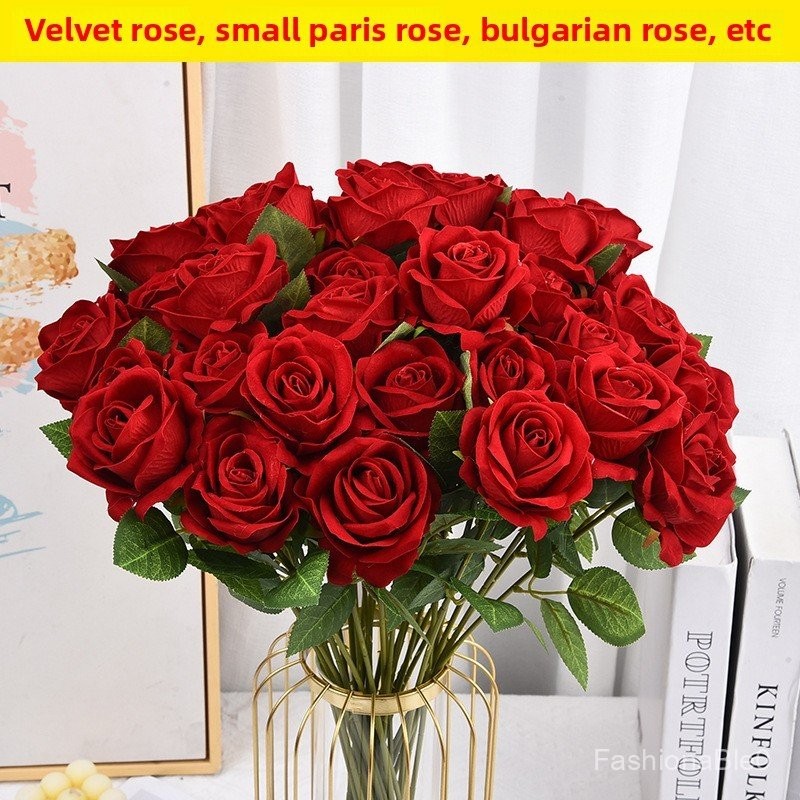 Flower Artificial Velvet Roses, Bulgarian Rose Style, Wedding ...