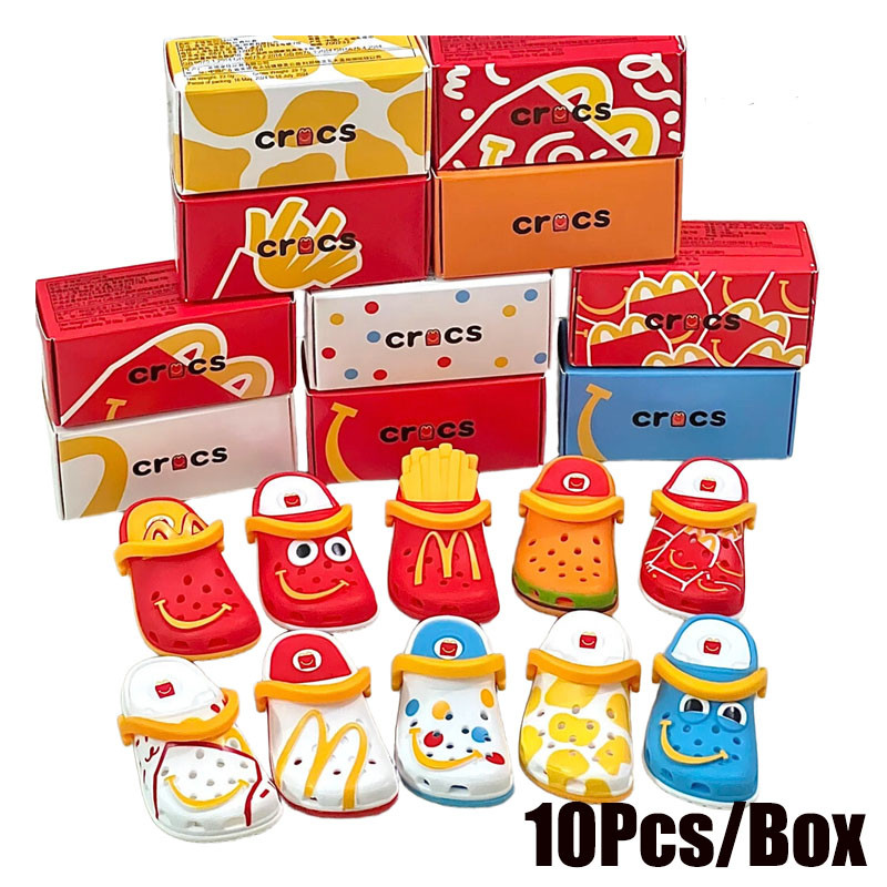 10Pcs/set Mcdonald's Crocs Keychain Mcdo Crocs Happy Meal McDonald's X ...