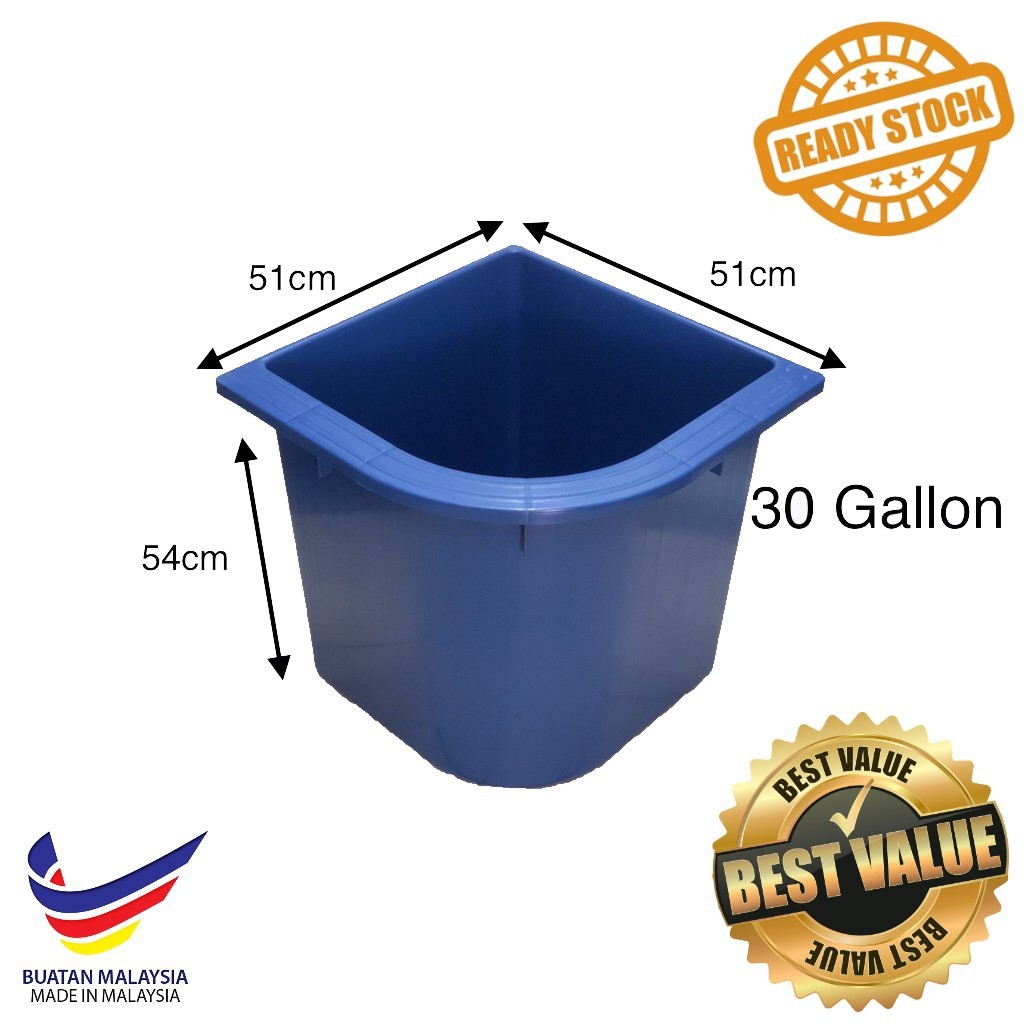 30 Gallon Polymate Tank Water Tub / tank 30 gallons kolam Air / Tangki ...