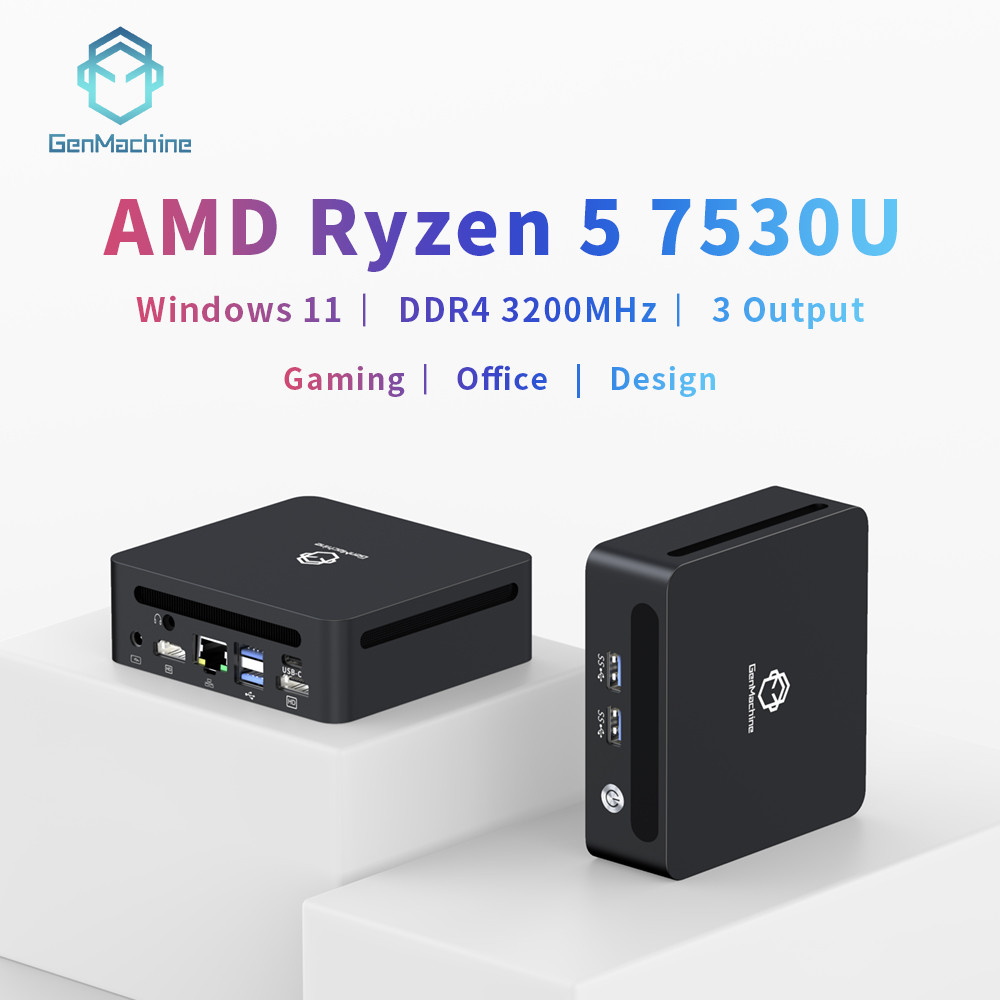 GenMachine Mini PC Ren series Windows11 all in one Desktop Computer ...