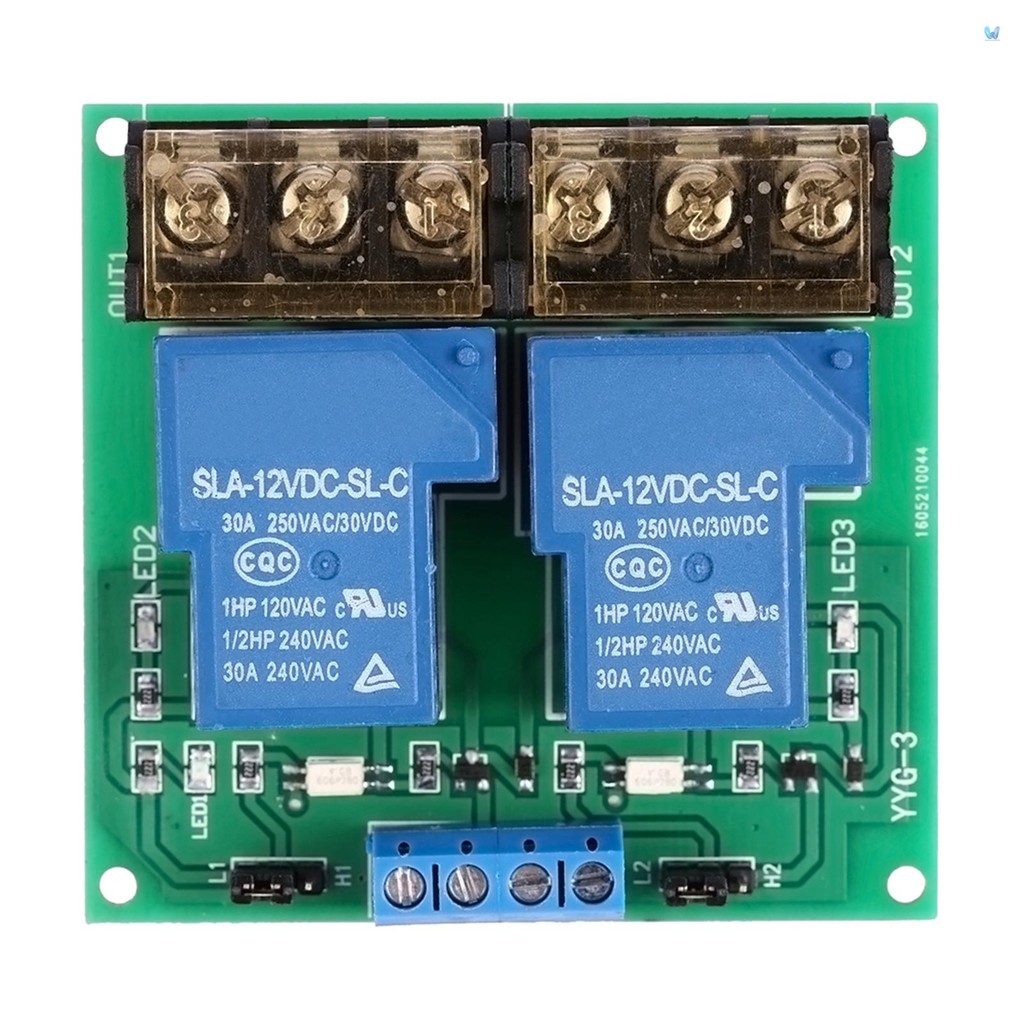 2-Channel DC 12V 30A Relay Board Module Optocoupler Isolation High/Low Trigger | Shopee Malaysia