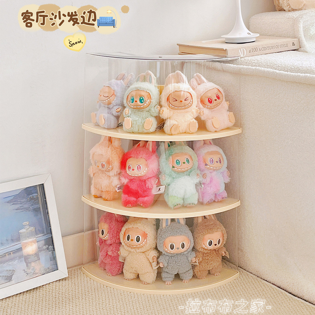 Corner Pop Mart Display Box Blind Box Display Stand Acrylic Transparent ...