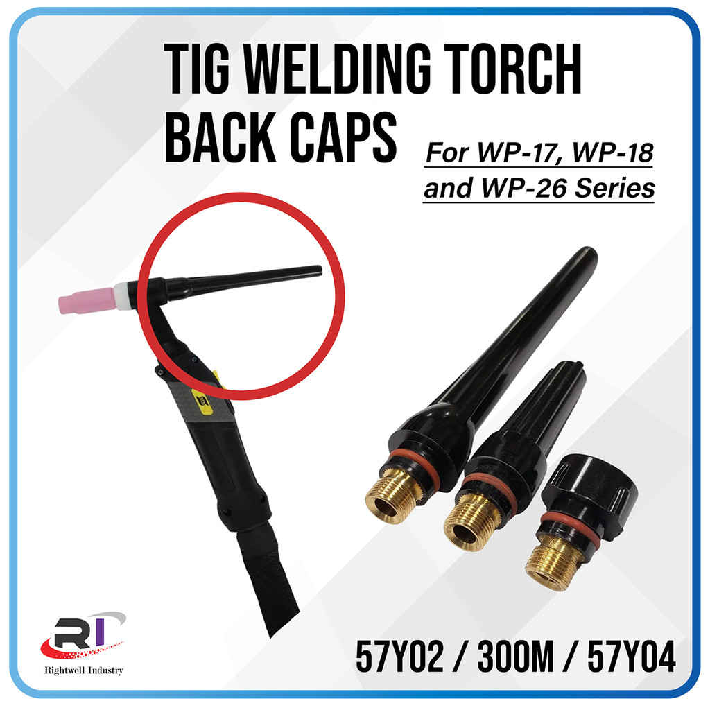 TIG Torch Back Cap (Short / Medium / Long) – For WP-17 WP-18 WP-26 TIG ...