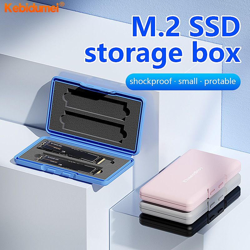 2PCS M.2 Solid State Drive Storage Box NVME/NGFF Hard Disk SSD ...
