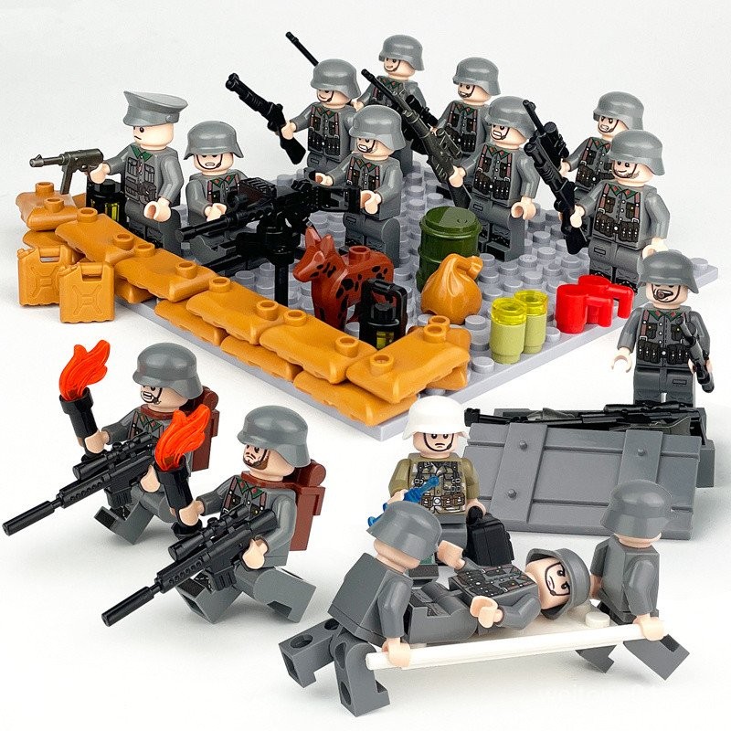 Compatible with Lego Small Particle Minifigures Military German ...