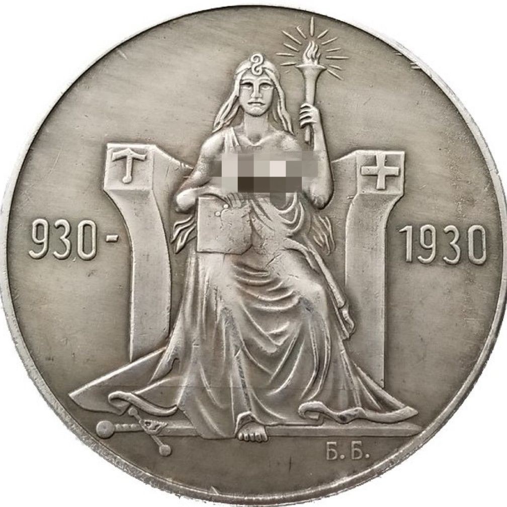 Yixi 38mm 1930 Torch Goddess British Coin Commemorative Medal Brass ...