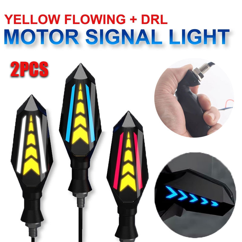 Universal Superbike Running Light LED Flowing Turn Signal Running Light ...