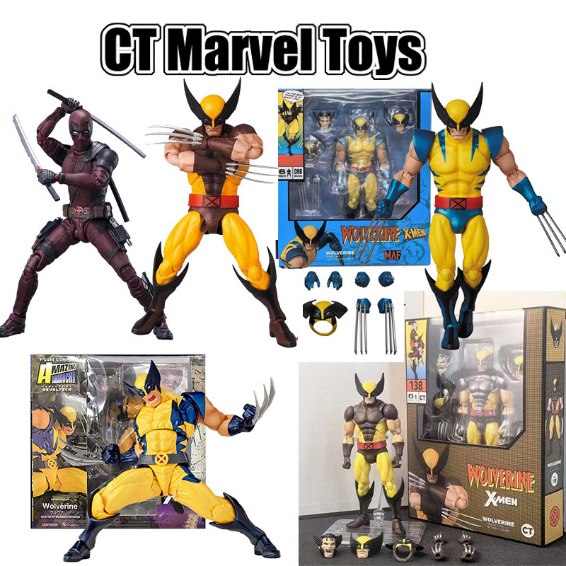 CT Toys Wolverine Action Figure SHF Deapool X Wolverine Articulado ...